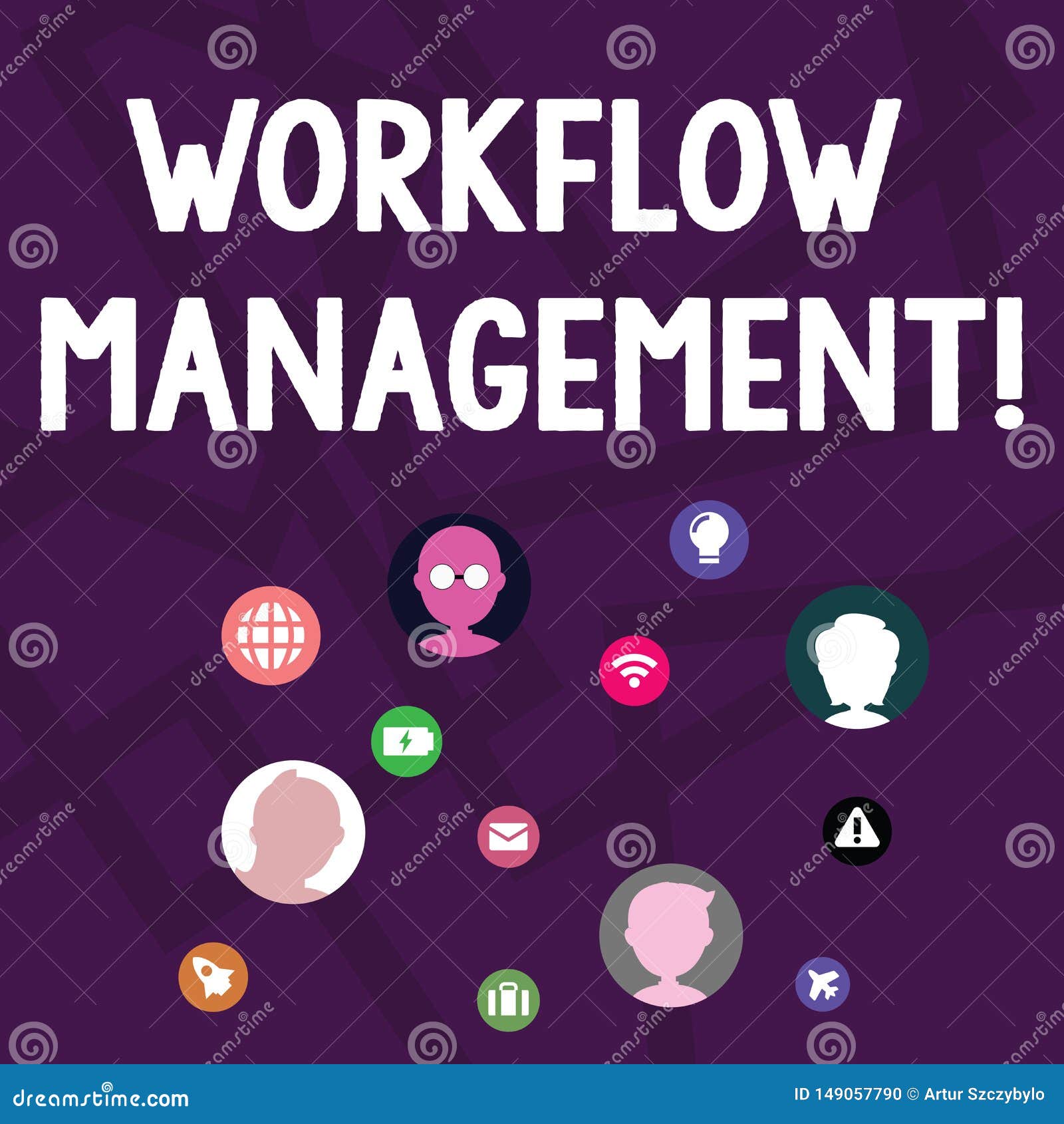 Text Sign Showing Workflow Management. Conceptual Photo the Execution ...