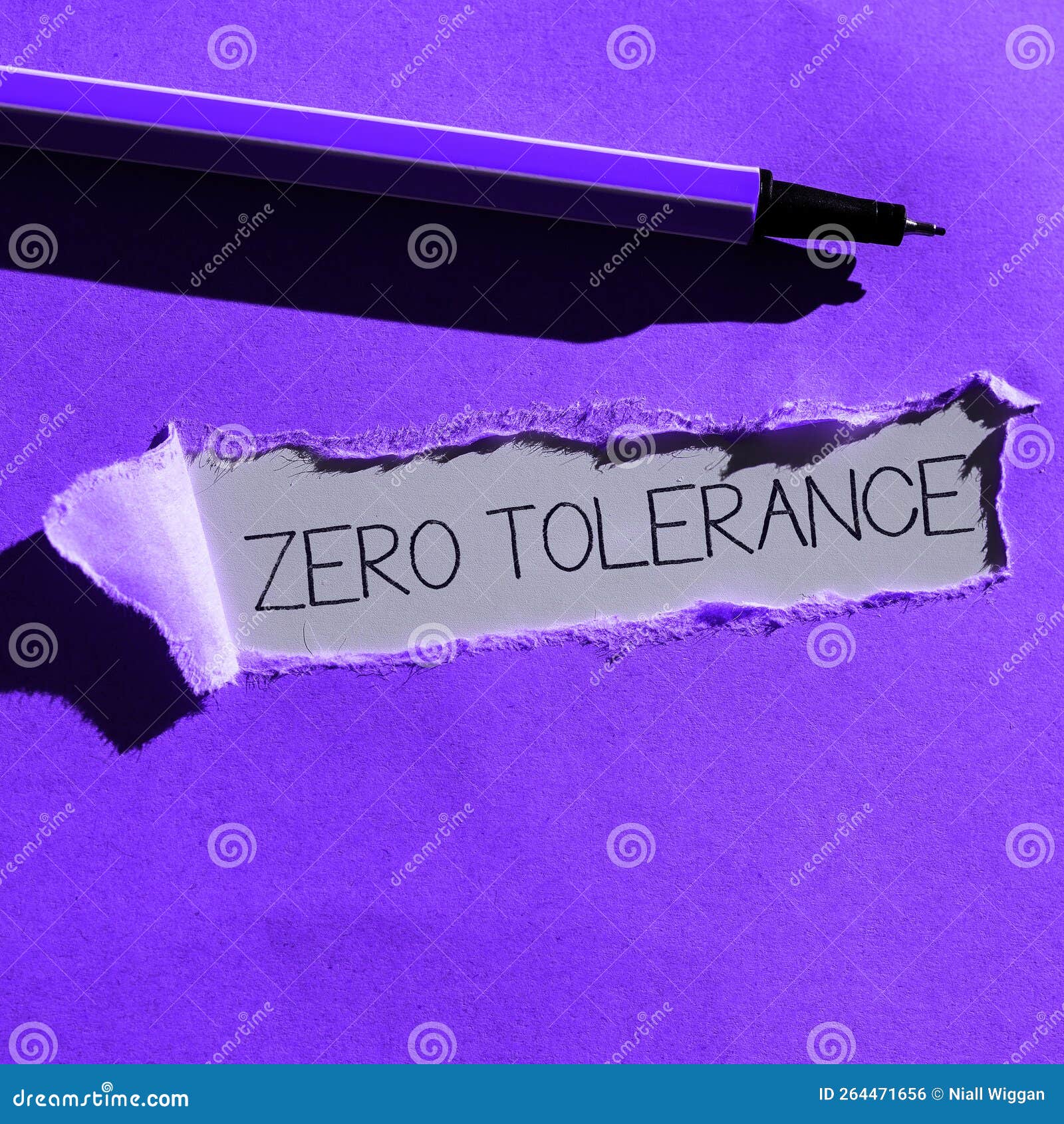 Text Sign Showing Zero Tolerance. Conceptual Photo Refusal To Accept ...