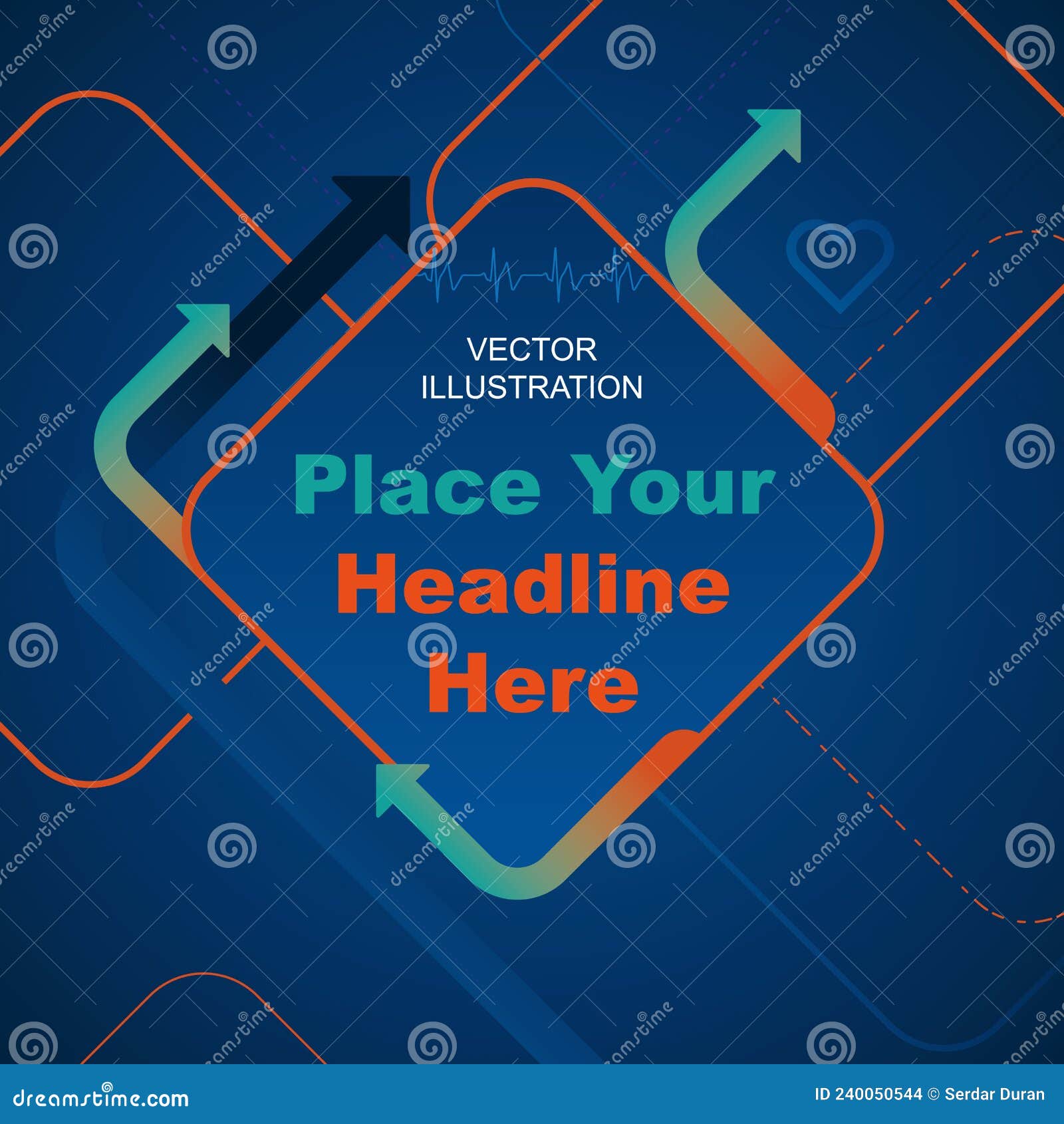 Text Space Design Consisting of Geometrically Arrows Stock Vector ...