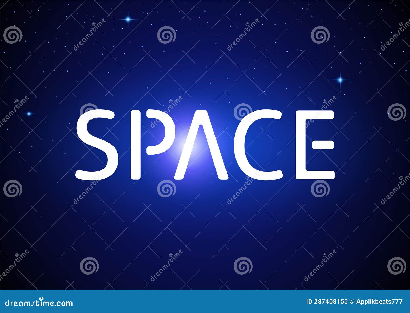 Text Space on Starry Sky Background Stock Vector - Illustration of ...