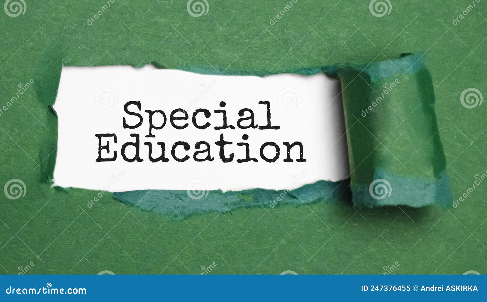 The Text Special Education Appearing Behind Torn Brown Paper Stock ...