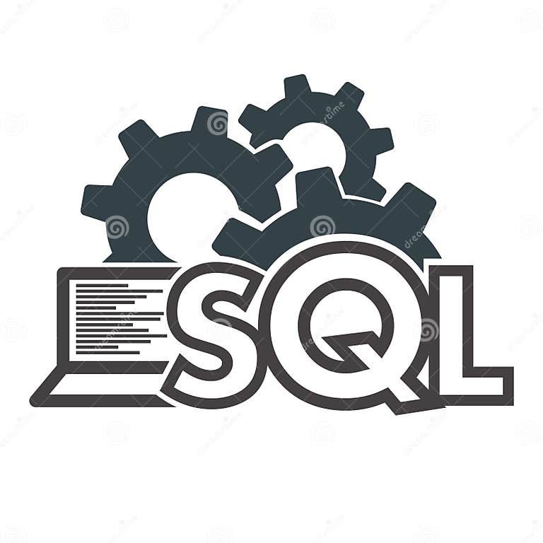 Text SQL Structured Query Language Sigh Stroke Symbol Stock Illustration - Illustration of ...