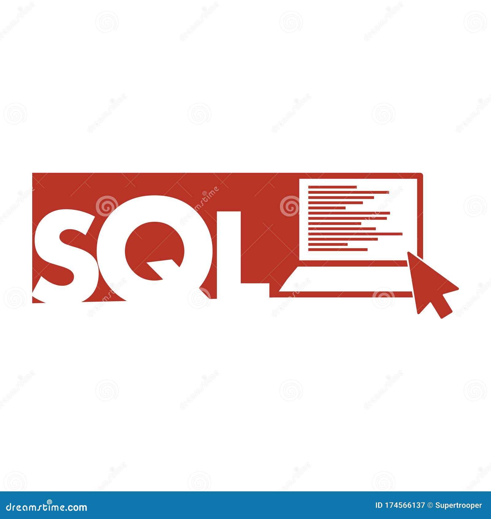Text SQL Structured Query Language Sigh Stroke Symbol Stock Illustration - Illustration of ...
