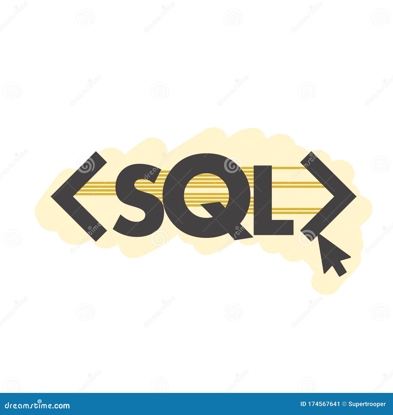 Text SQL Structured Query Language Sigh Stroke Symbol Stock ...