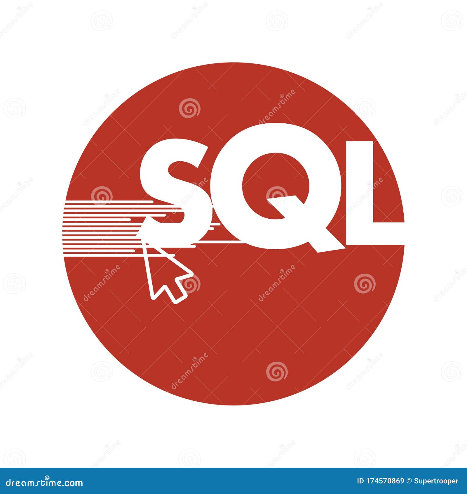 Text SQL Structured Query Language Sigh Stroke Symbol Stock ...