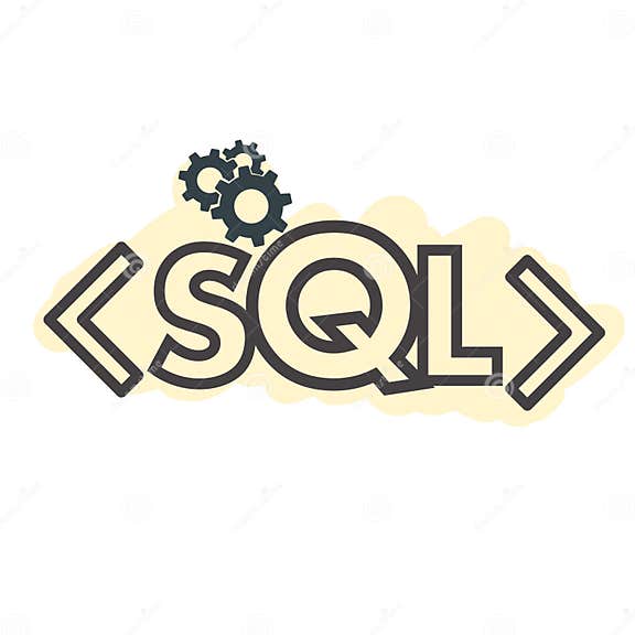 Text SQL Structured Query Language Sigh Stroke Symbol Stock ...