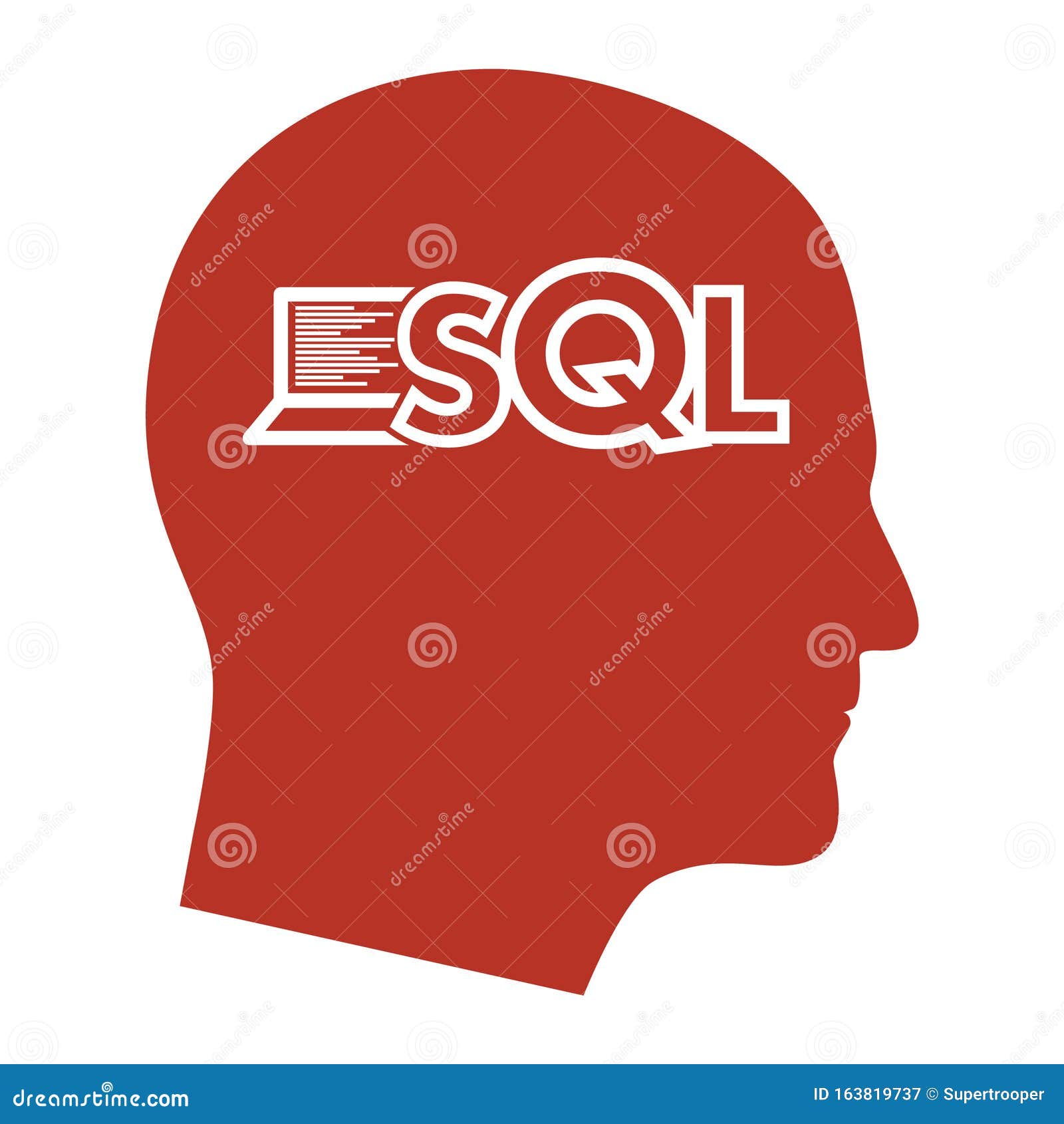 Text SQL Structured Query Language Sigh Stroke Symbol Stock Vector - Illustration of ...