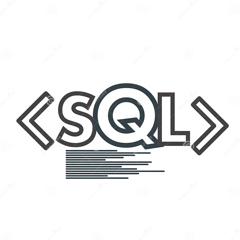 Text SQL Structured Query Language Sigh Stroke Symbol Stock Vector ...