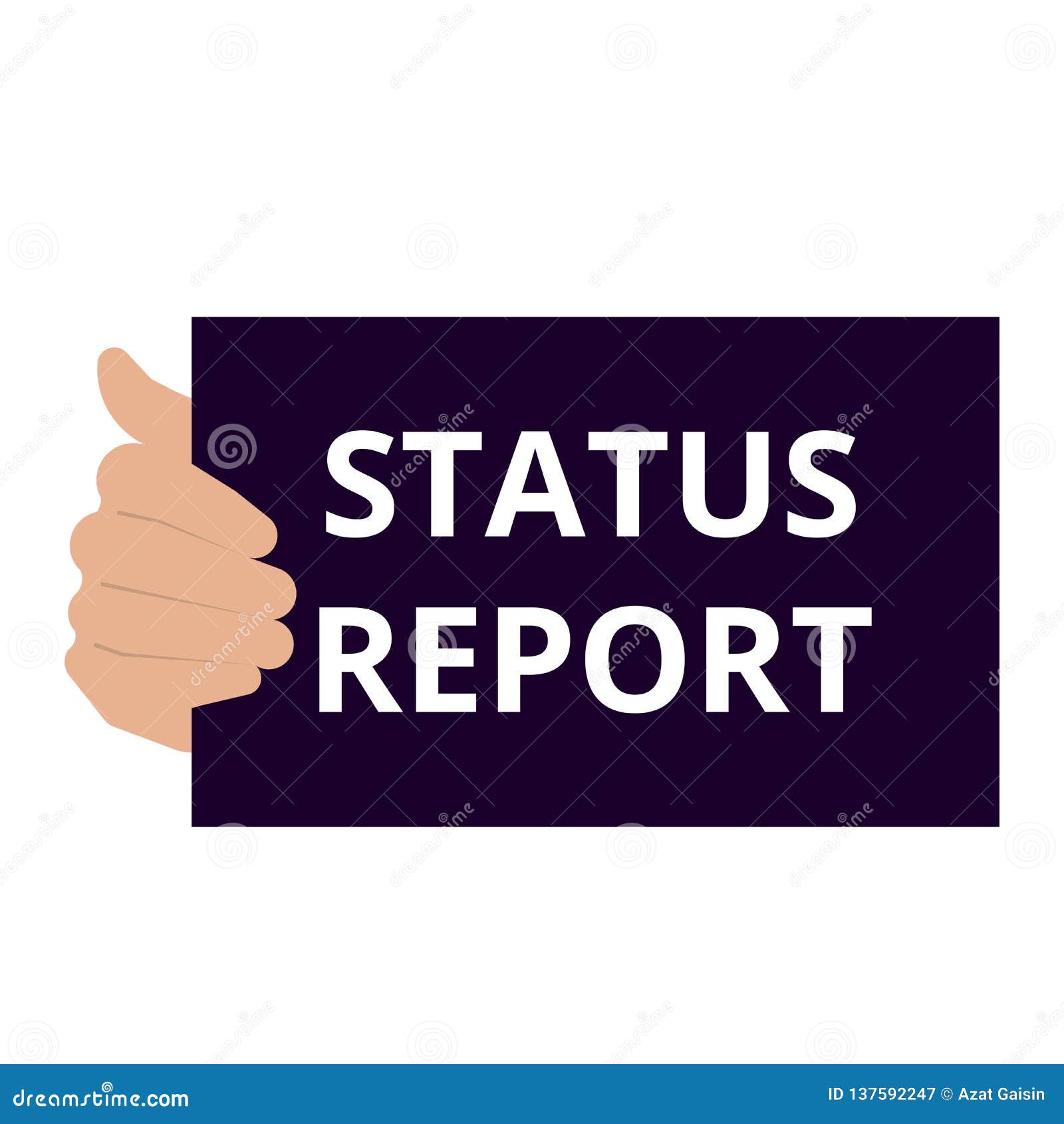 Text Status Report stock vector. Illustration of benchmarking - 137592247
