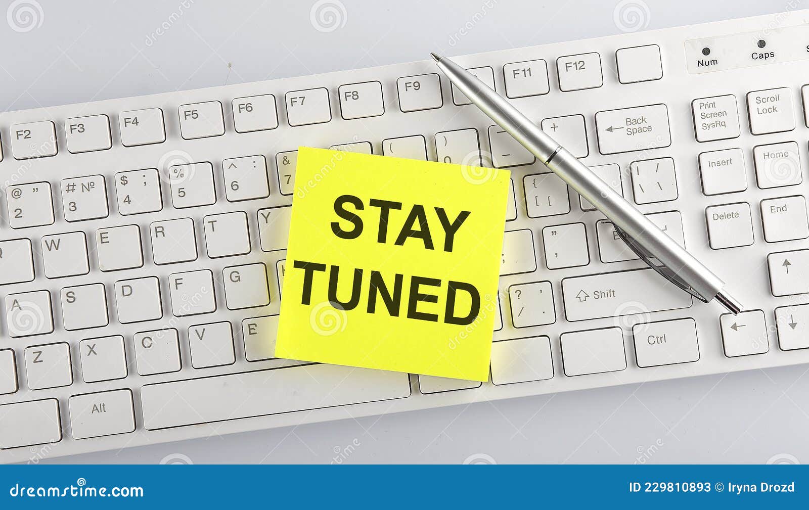 Text STAY TUNED on the Keyboard on the White Background Stock Image ...