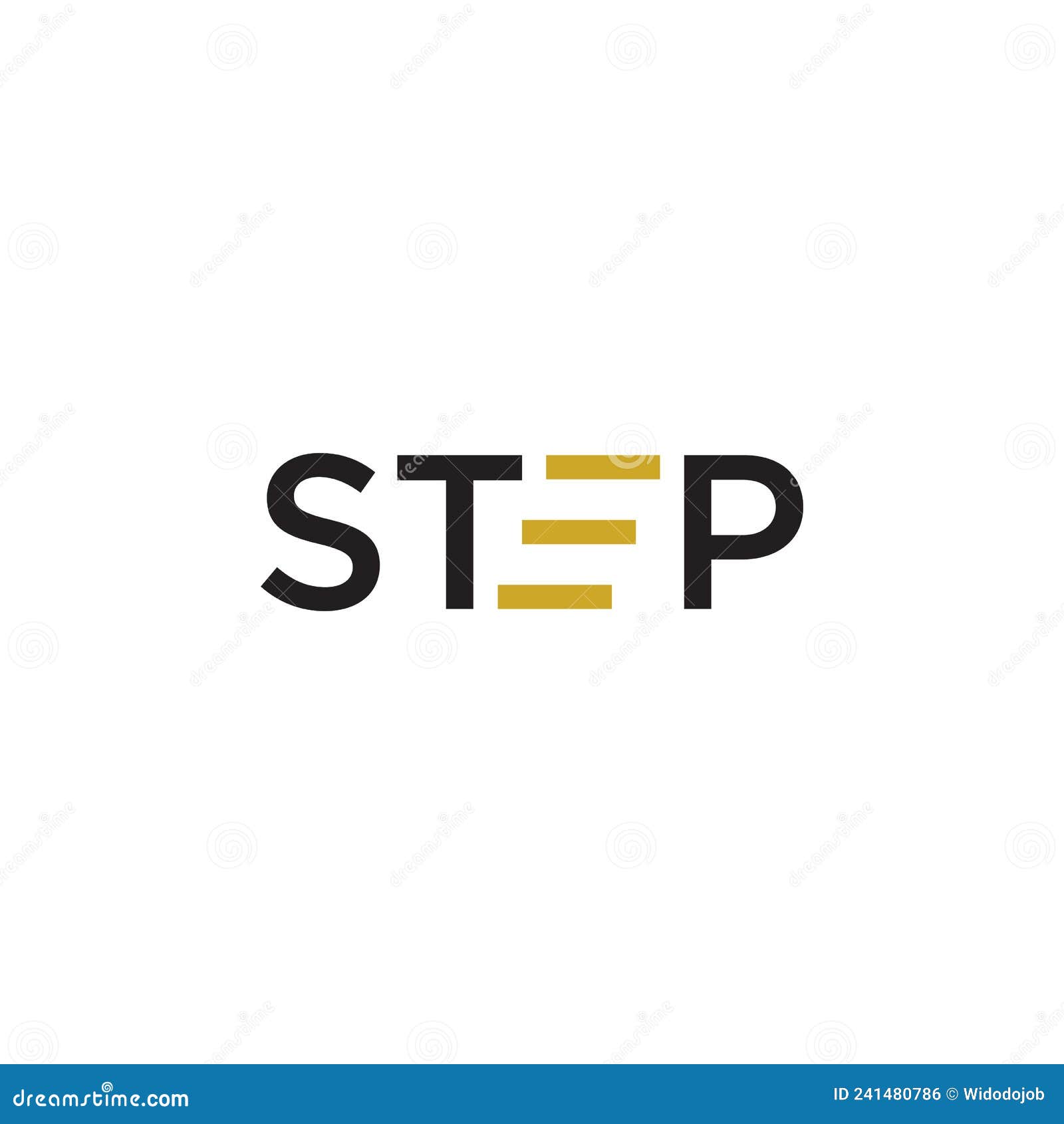 Text step logo stock vector. Illustration of success - 241480786