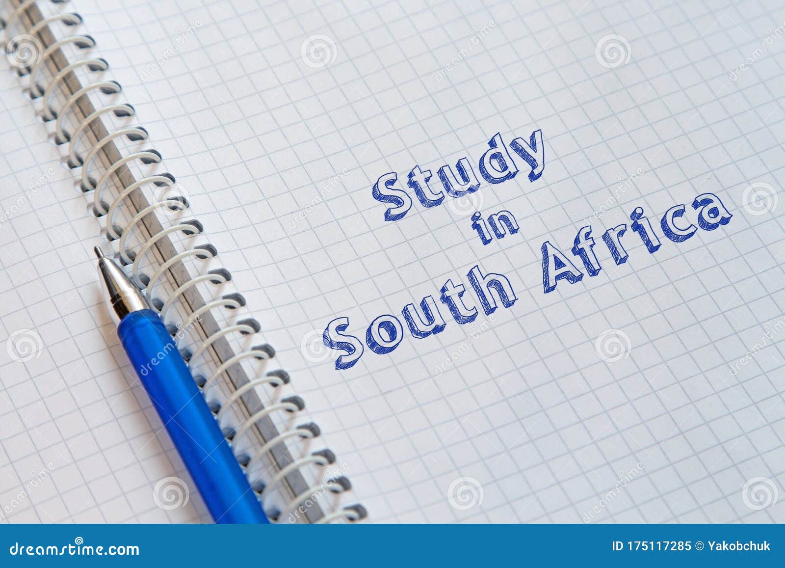 Study in South Africa stock image. Image of notepad - 175117285
