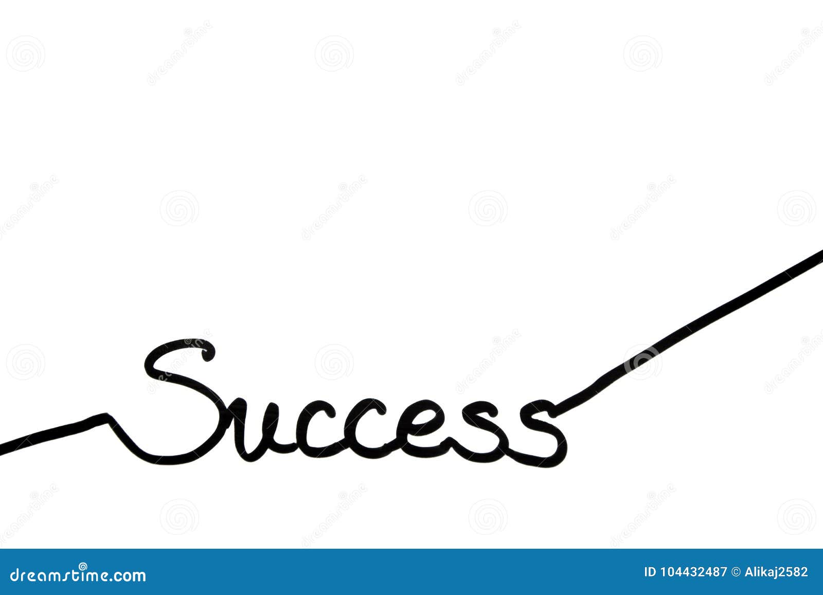 Handwritten Text `Success` on White Background Stock Image - Image of ...