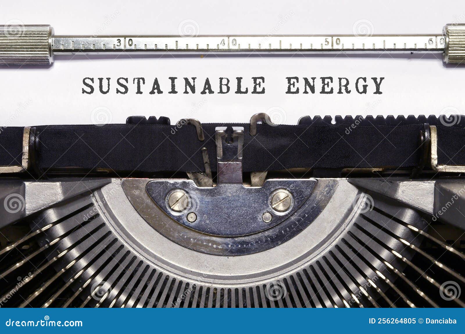 Text `sustainable Energy` Written with a Typewriter Stock Image - Image ...