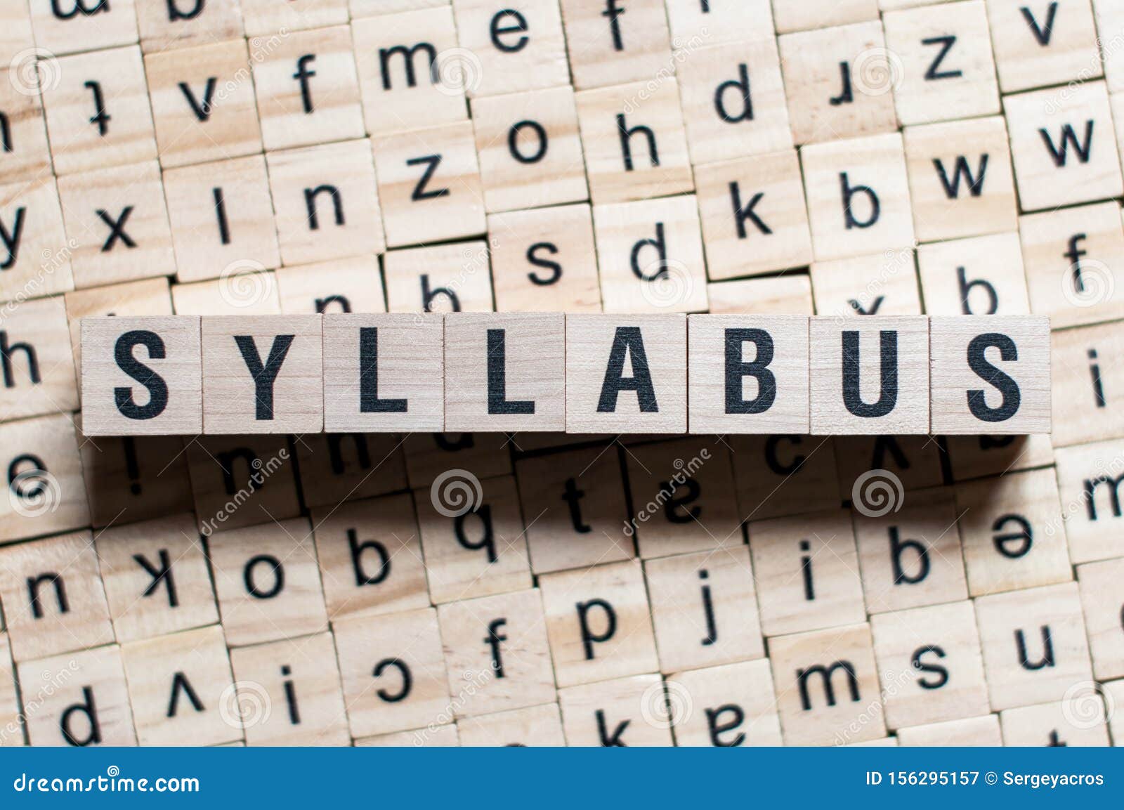 Text of SYLLABUS on cubes stock image. Image of black - 156295157