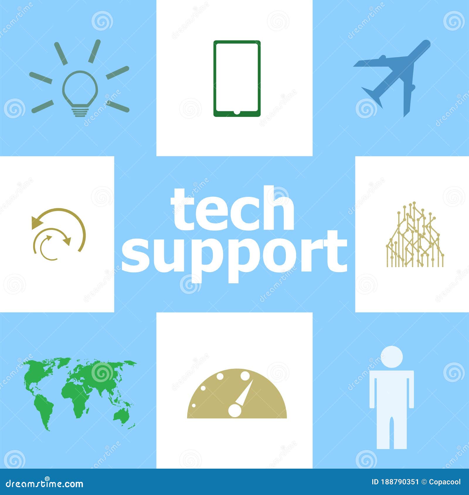 Text Tech Support. Information Concept . Infographic Elements Stock ...