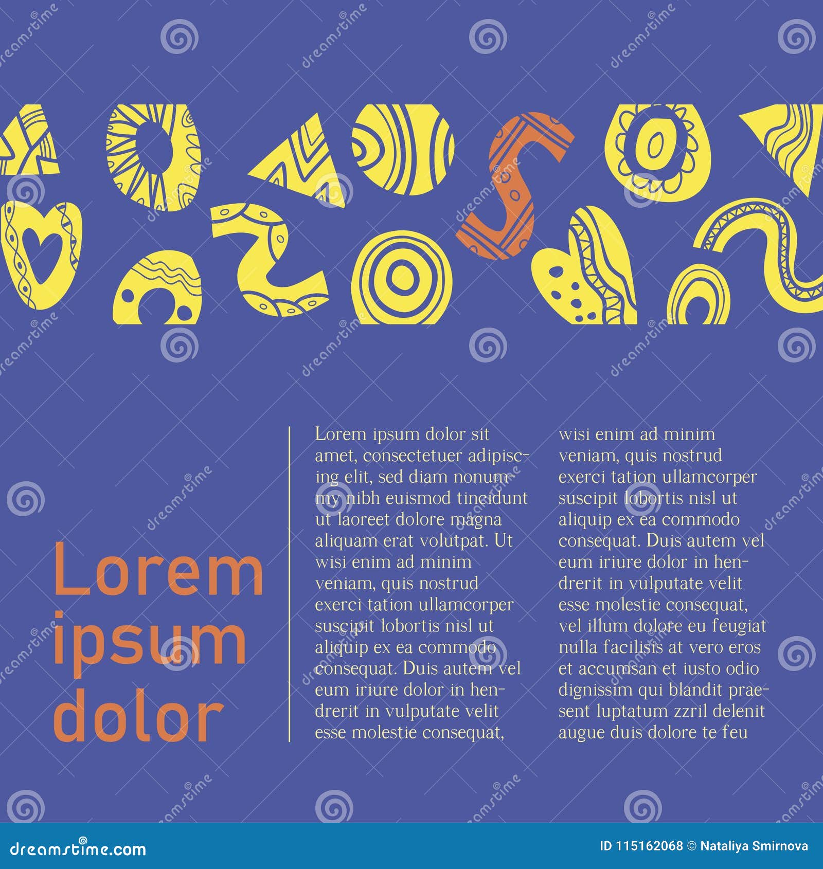 Text Template with Abstract Background Stock Vector - Illustration of ...