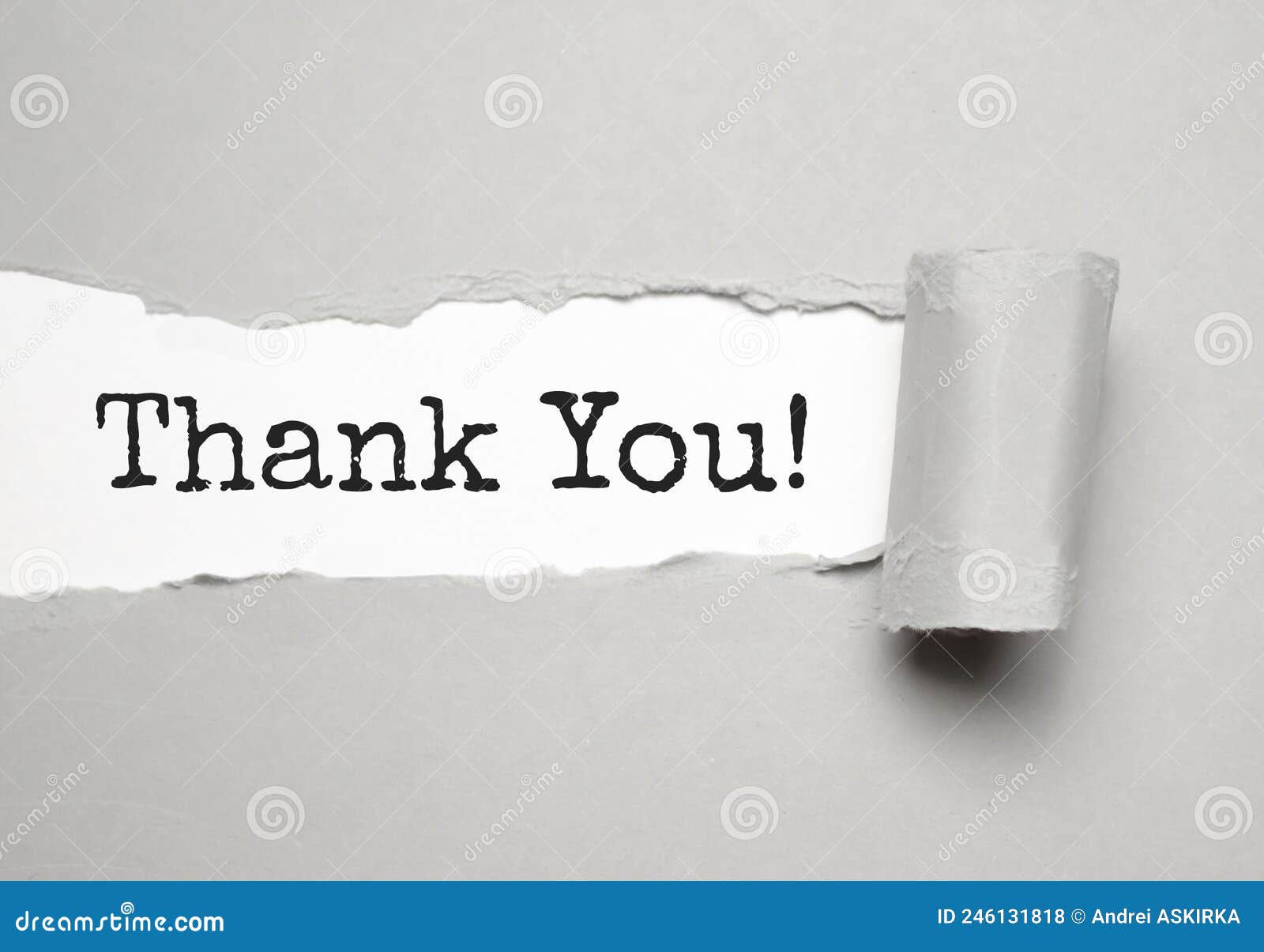 Text Thank You Torn Paper Concept Stock Photo - Image of text, message ...