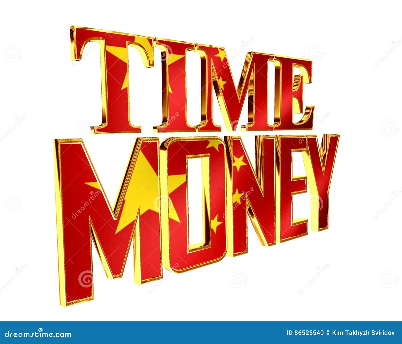 Text Time is Money on a White Background Stock Illustration ...