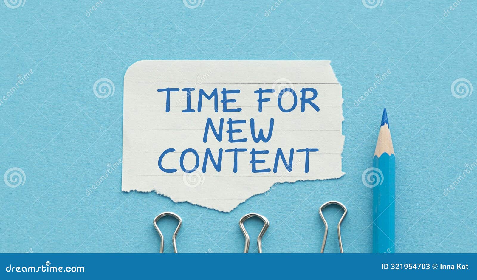 The Text Time for New Concept Appearing Behind Torn Blue Paper. Stock ...