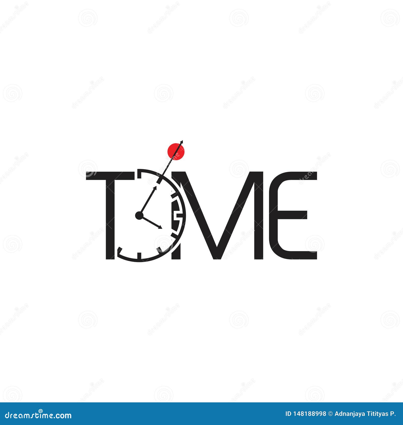 Text Time Watch Symbol Vector Stock Vector - Illustration of lettering ...