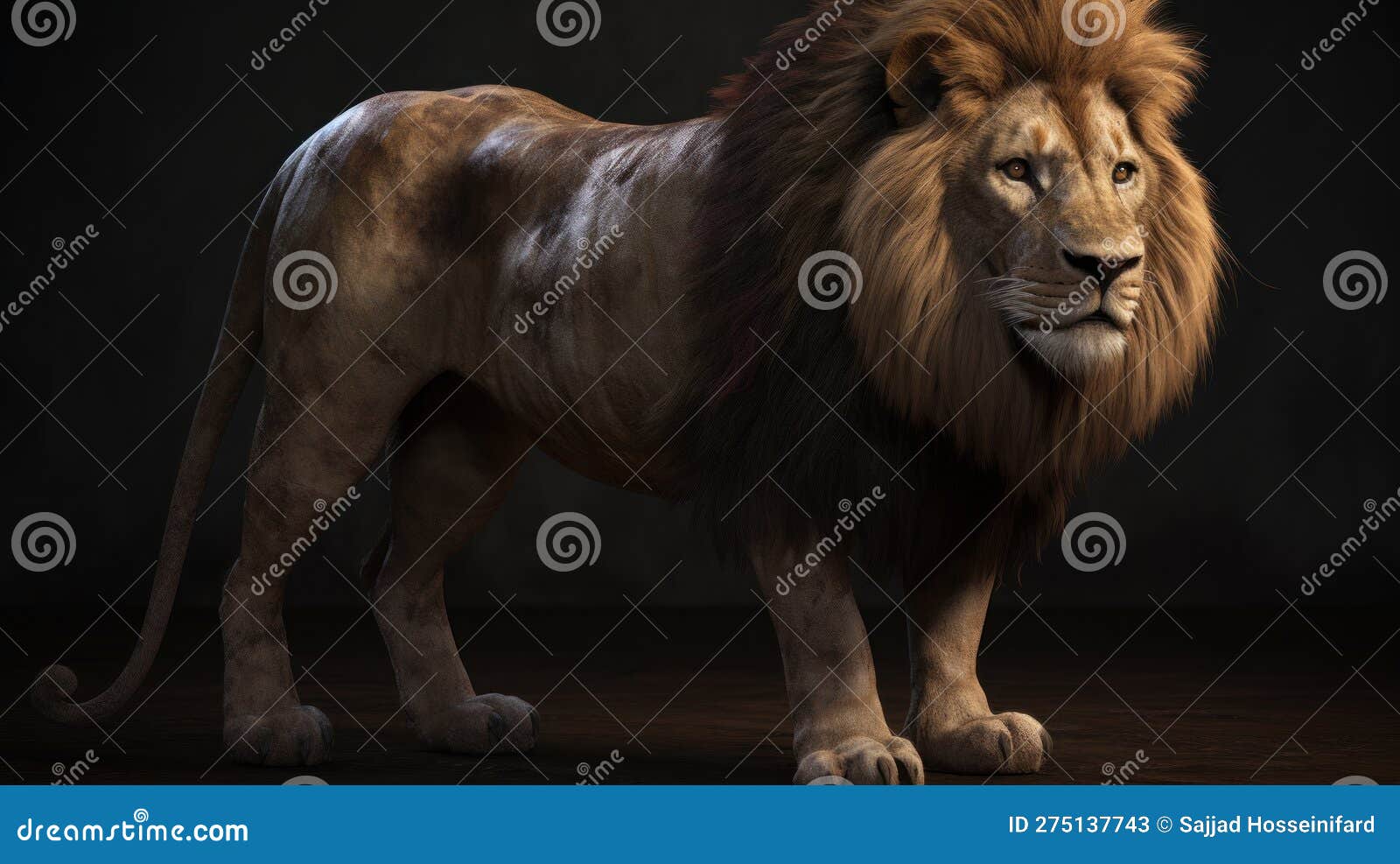 Ultra Realistic Lion stock illustration. Illustration of design - 275137743
