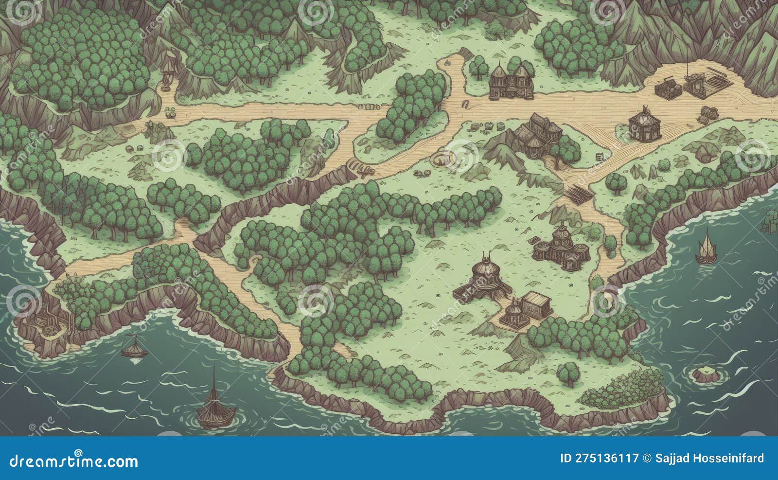 Text To Image Prompt: Old Large Game Map Stock Illustration ...