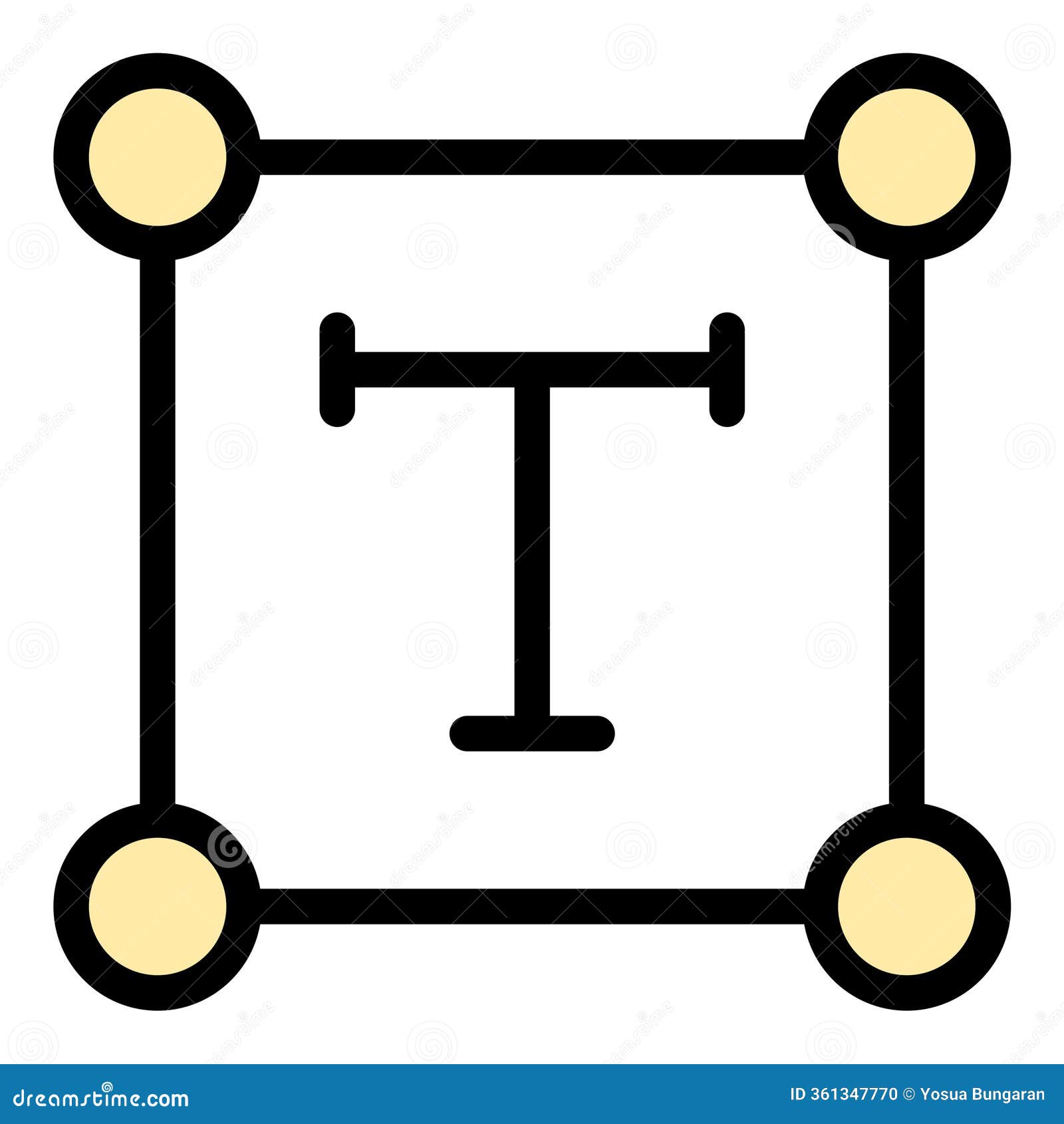 Icon Typography Font Symbo Sign Graphic Design Element Cartoon Vector ...