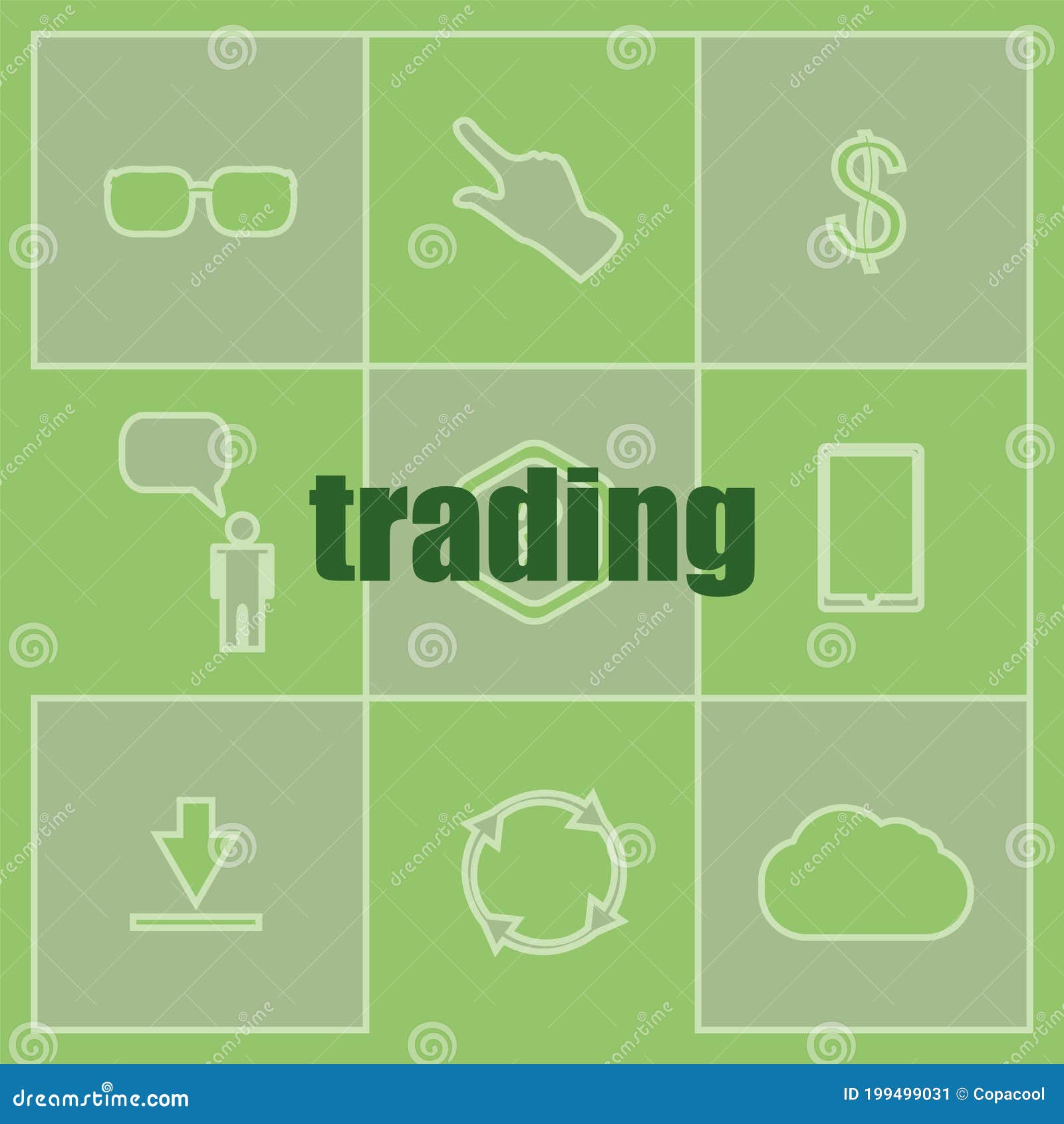 Text Trading. Business Concept Stock Illustration - Illustration of ...