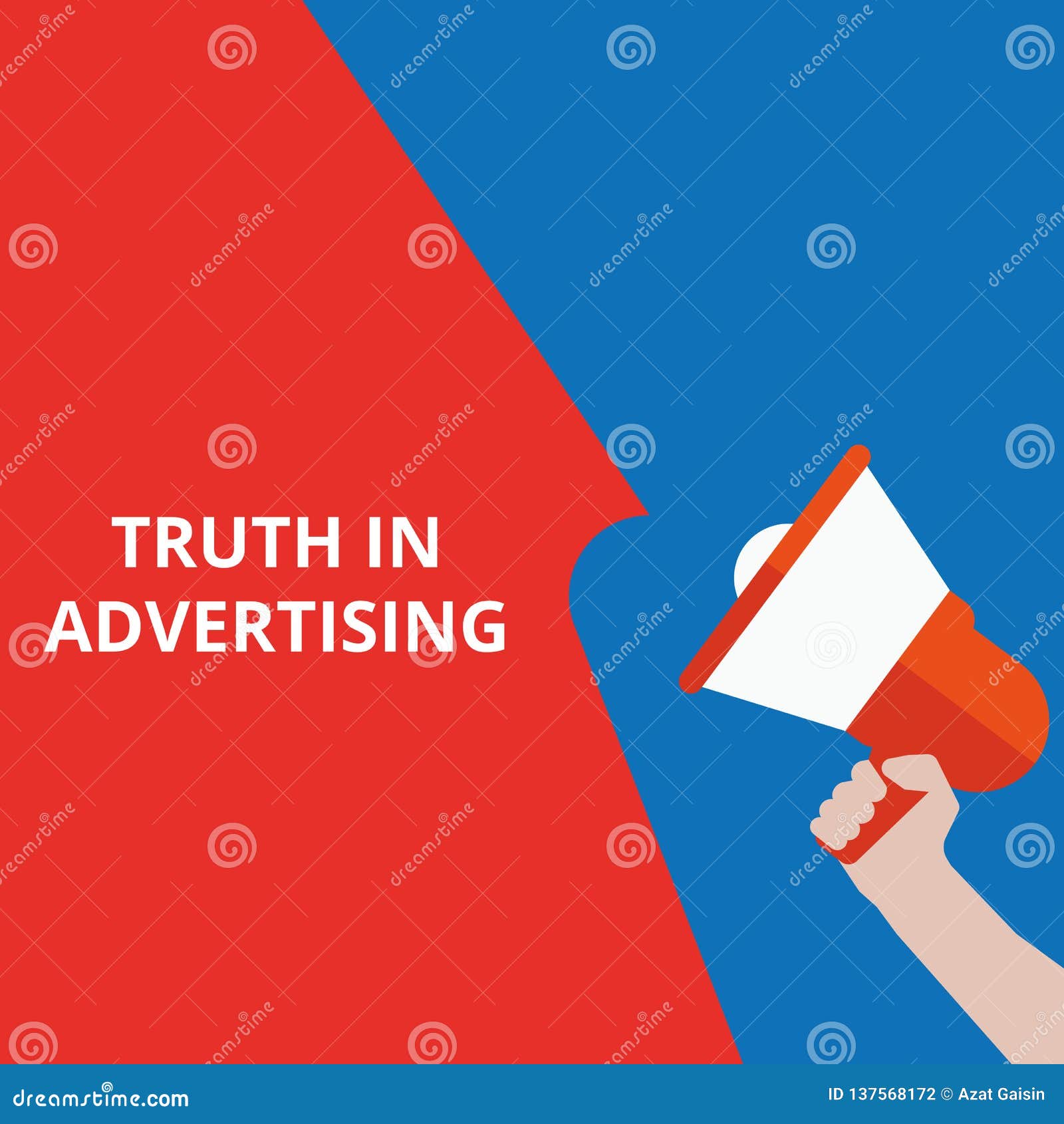 Text Truth in Advertising stock illustration. Illustration of ...