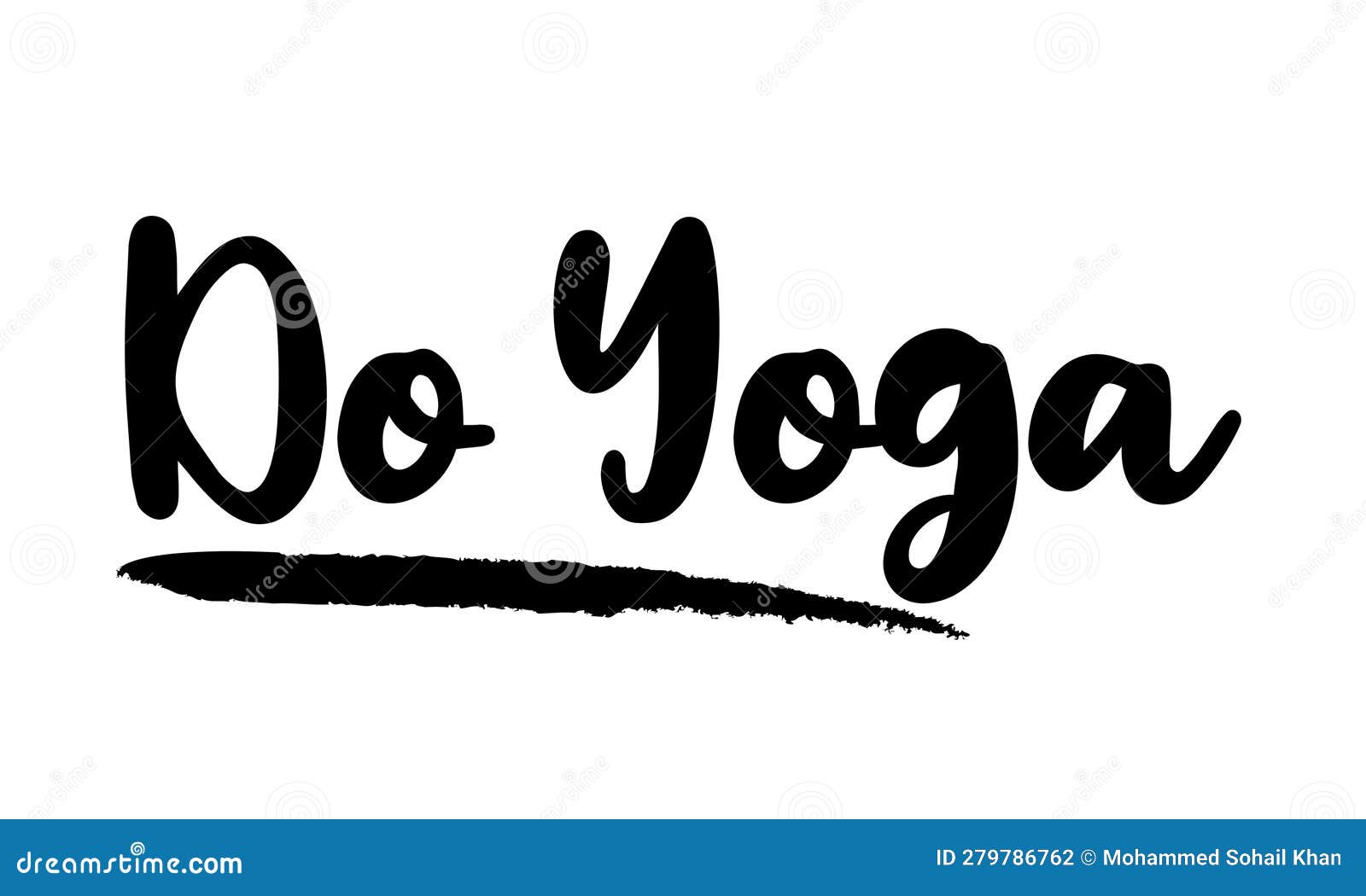 Do Yoga Text Typography Stylish Lettering Phrase Vector Design Stock ...