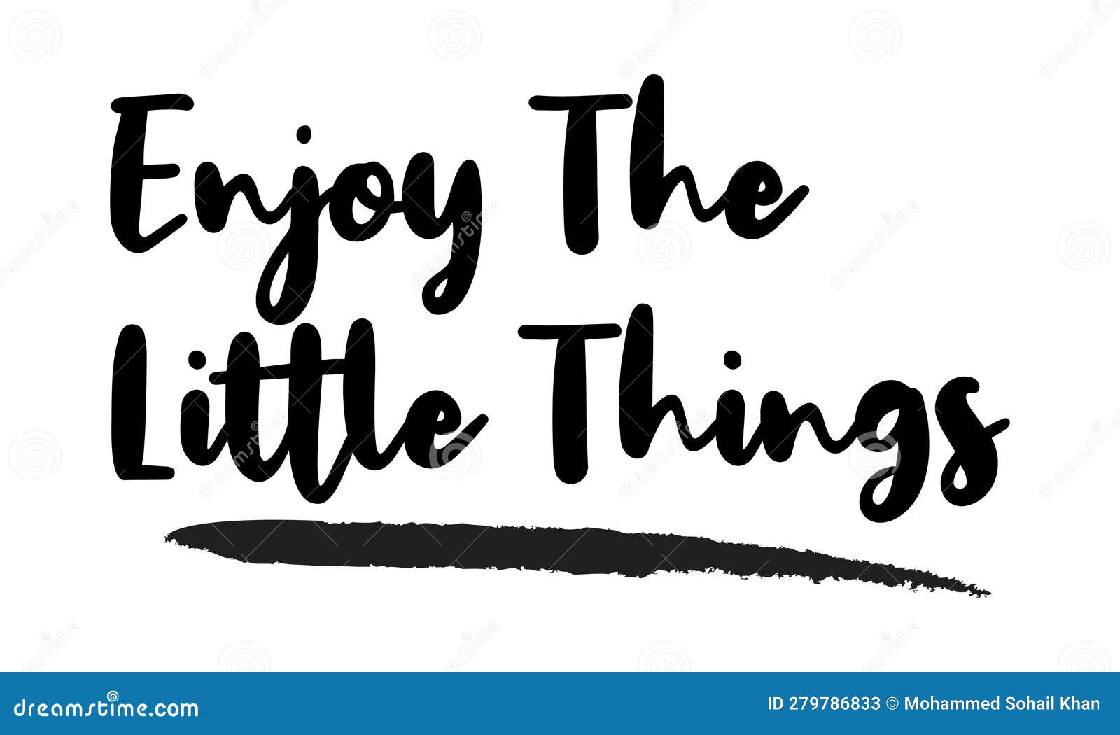 Enjoy the Little Things Text Typography Stylish Lettering Phrase Vector ...