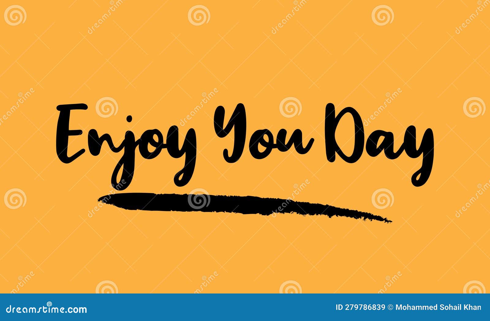 Enjoy You Day Text Typography Stylish Lettering Phrase Vector Design ...