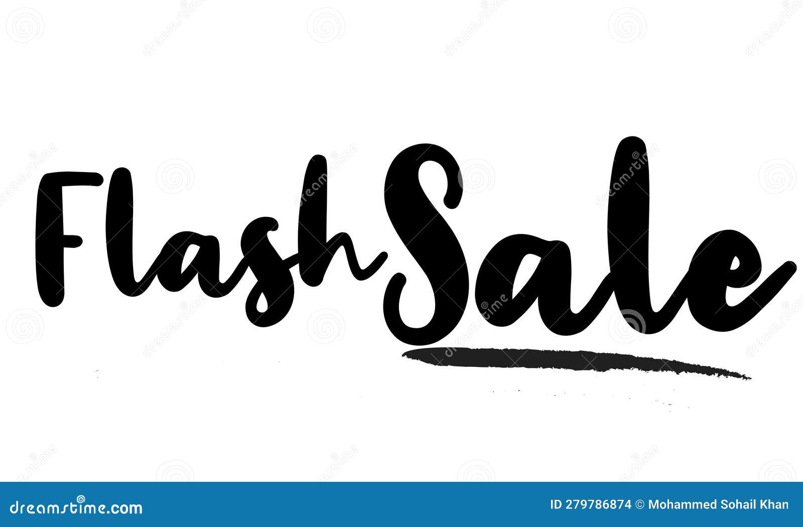 Flash Sale Text Typography Stylish Lettering Phrase Vector Design Stock ...