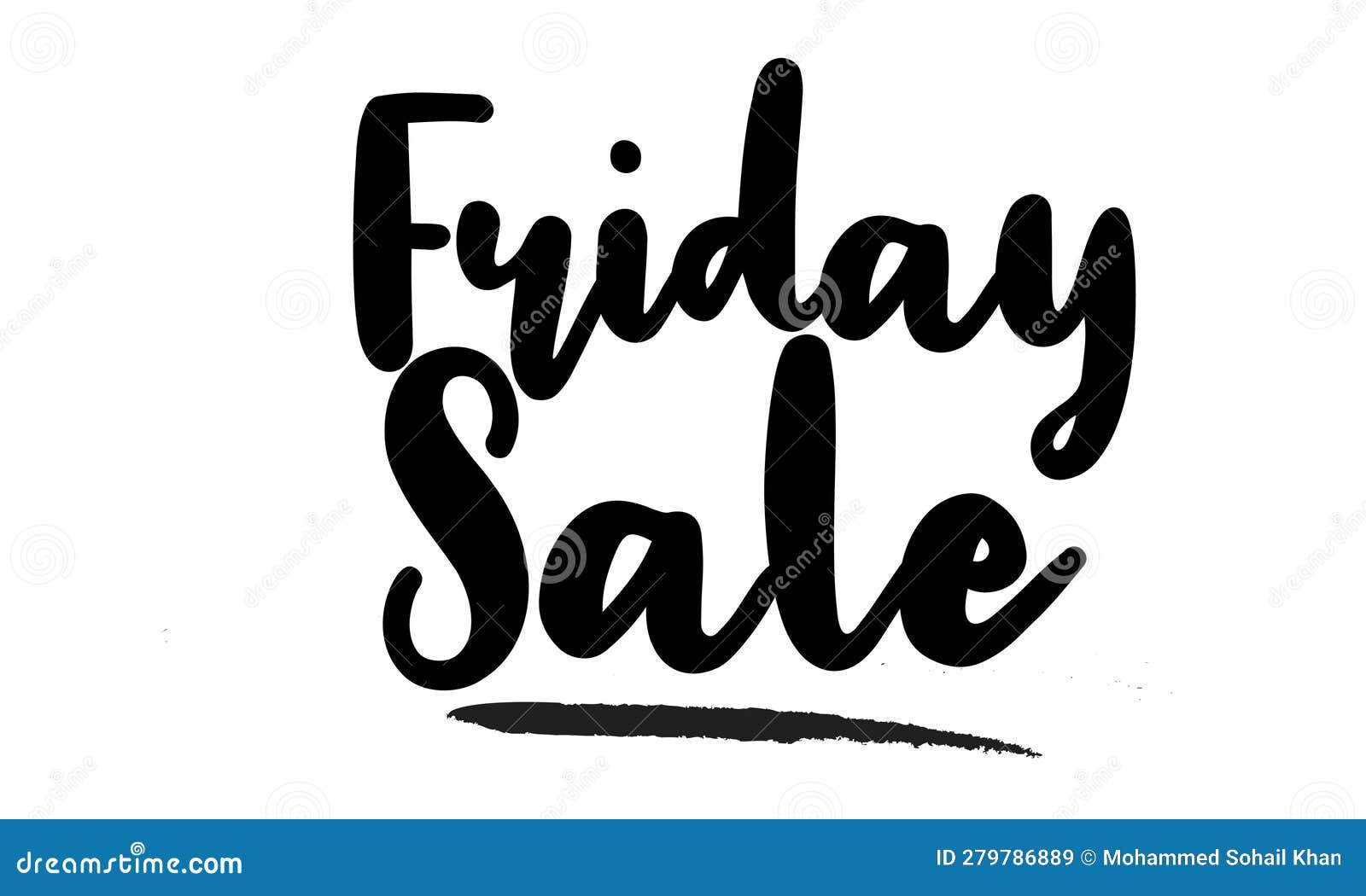 Friday Sale Text Typography Stylish Lettering Phrase Vector Design ...