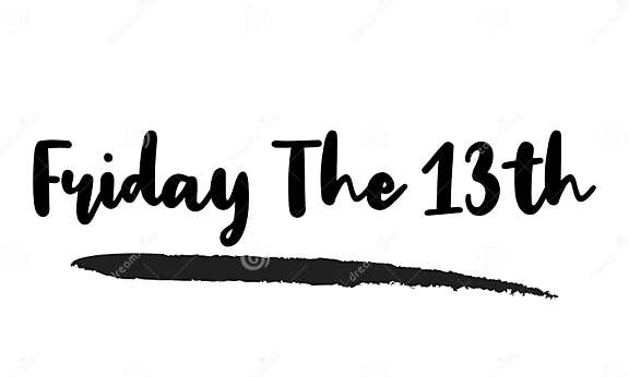 Friday the 13th Text Typography Stylish Lettering Phrase Vector Design ...