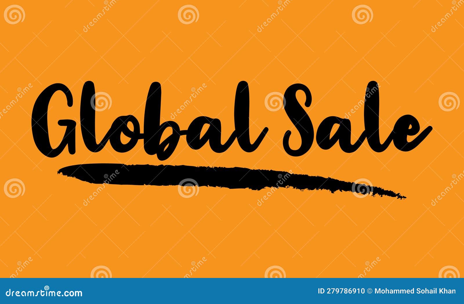 Global Sale Text Typography Stylish Lettering Phrase Vector Design ...
