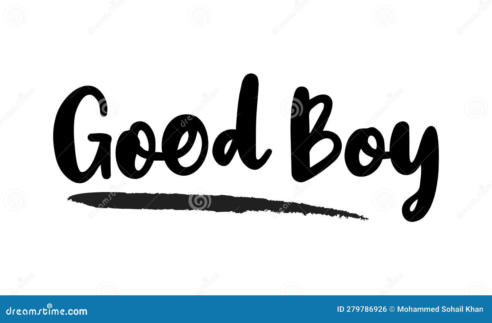 Good Boy Text Typography Stylish Lettering Phrase Vector Design Stock ...