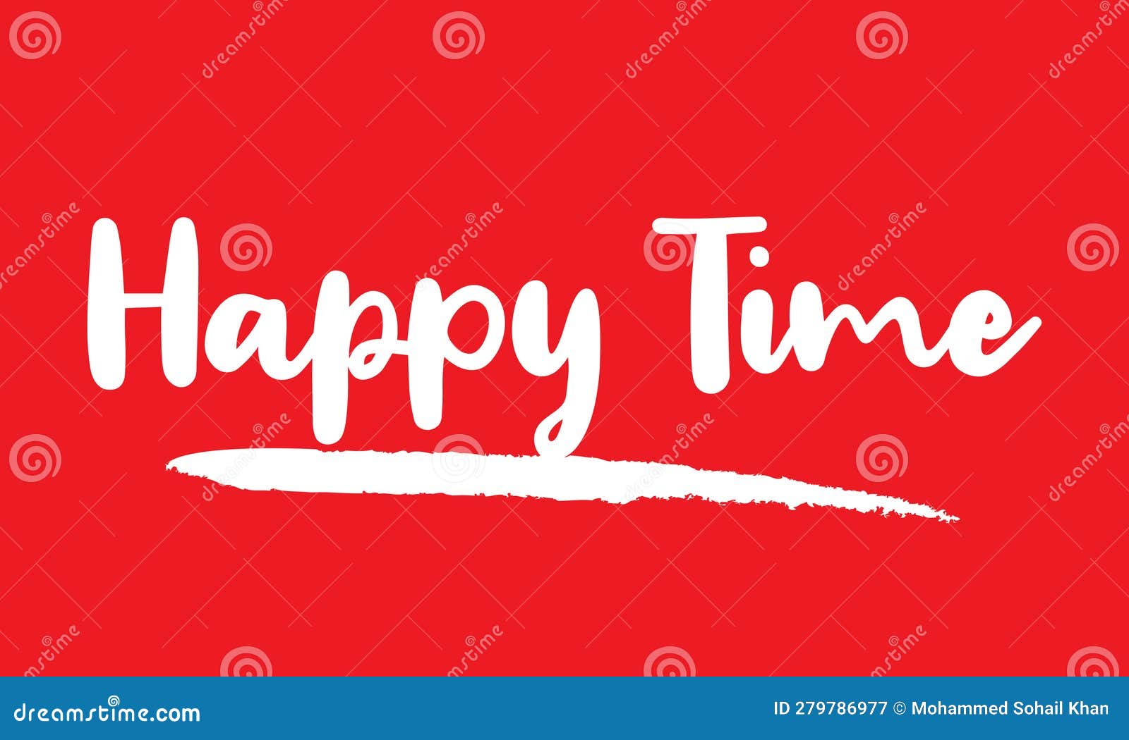 Happy Time Text Typography Stylish Lettering Phrase Vector Design Stock ...