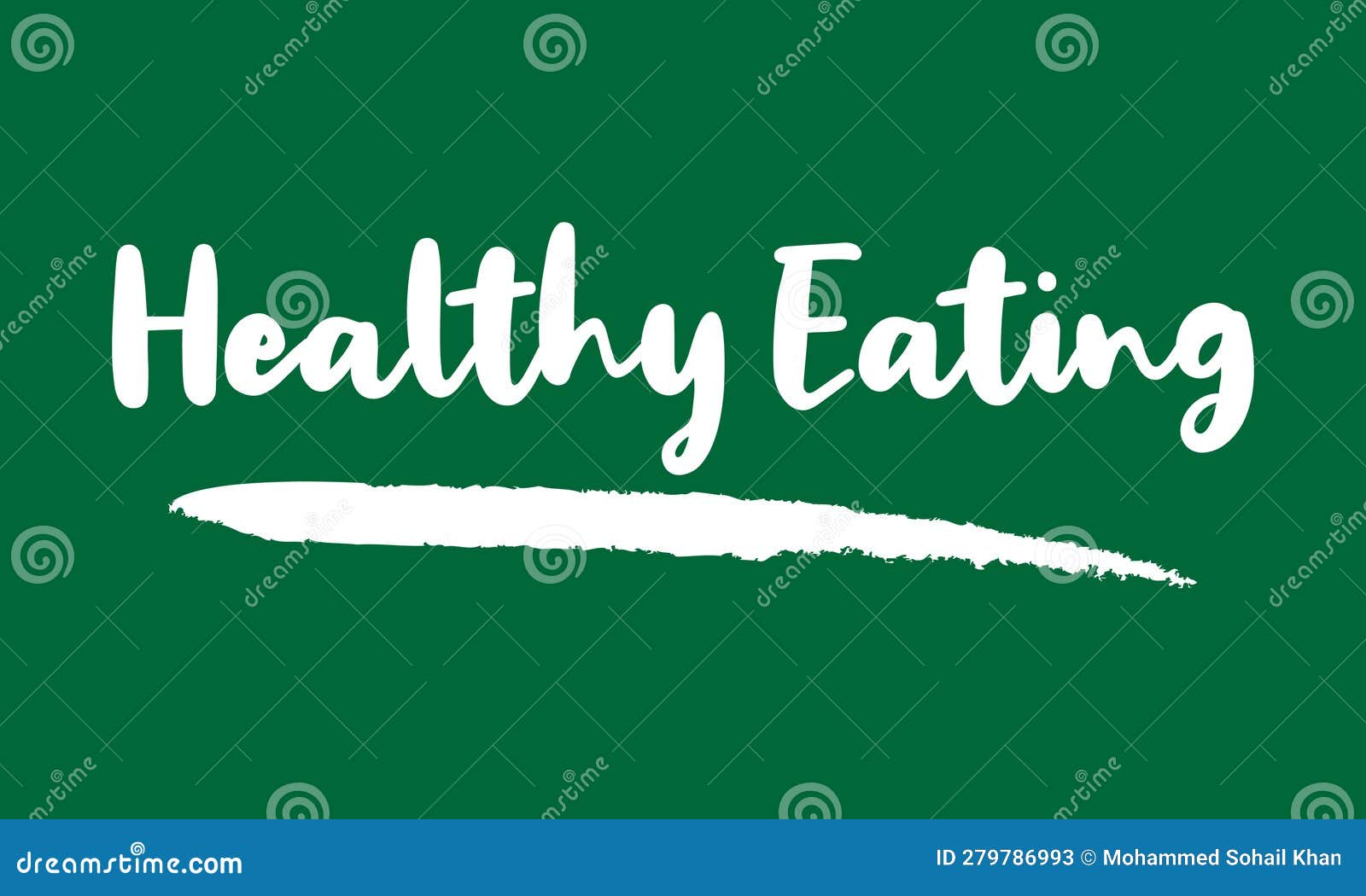 Healthy Eating Text Typography Stylish Lettering Phrase Vector Design ...