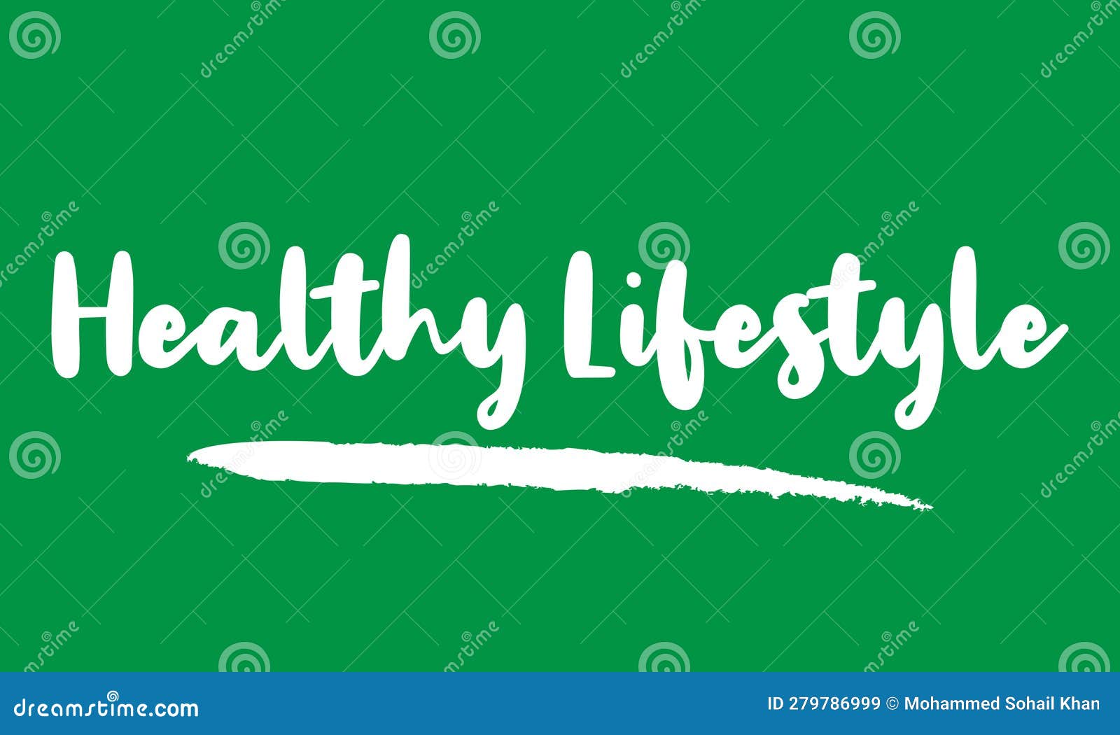 Healthy Lifestyle Text Typography Stylish Lettering Phrase Vector ...