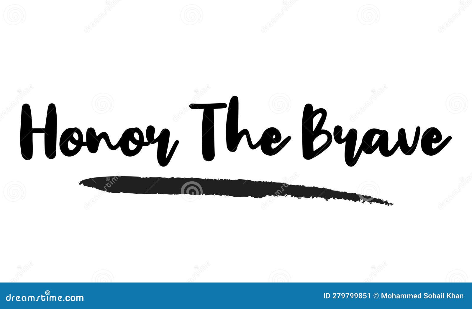 Honor the Brave Text Typography Stylish Lettering Phrase Vector Design ...