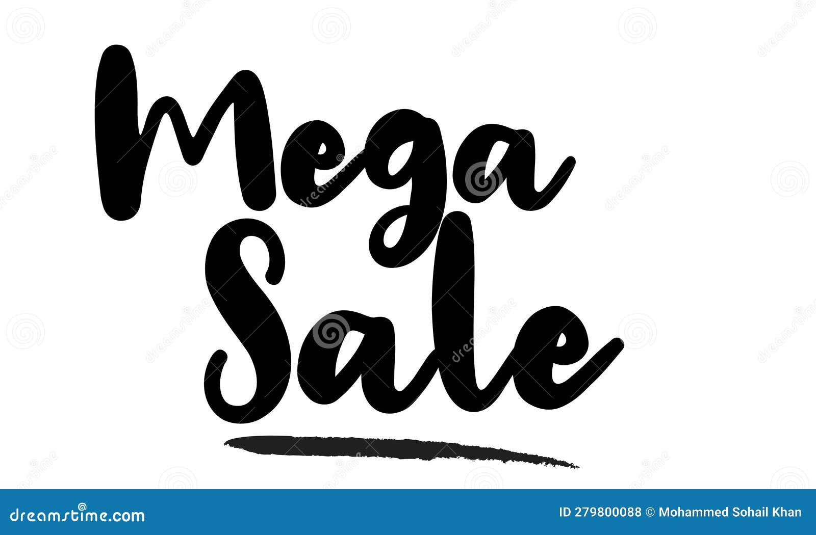Mega Sale Text Typography Stylish Lettering Phrase Vector Design Stock ...