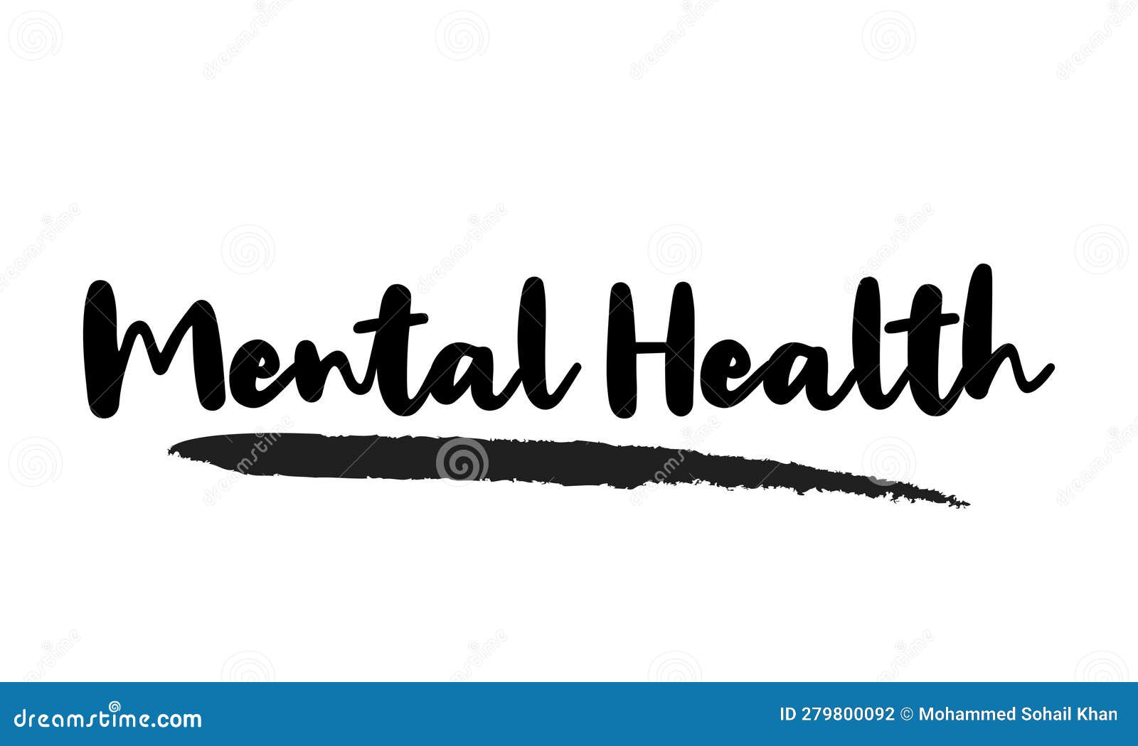 Mental Health Text Typography Stylish Lettering Phrase Vector Design ...