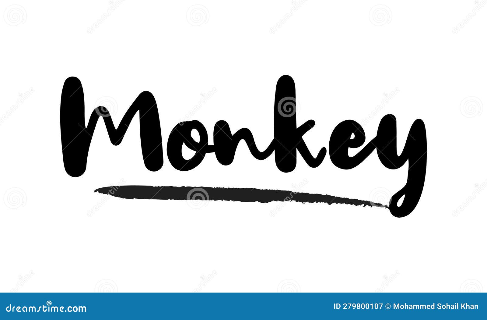 Monkey Text Typography Stylish Lettering Phrase Vector Design Stock ...