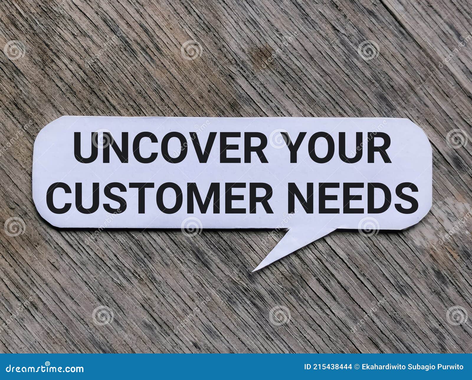 Text UNCOVER YOUR CUSTOMER NEEDS Written on Bubble Speech. Stock Photo ...