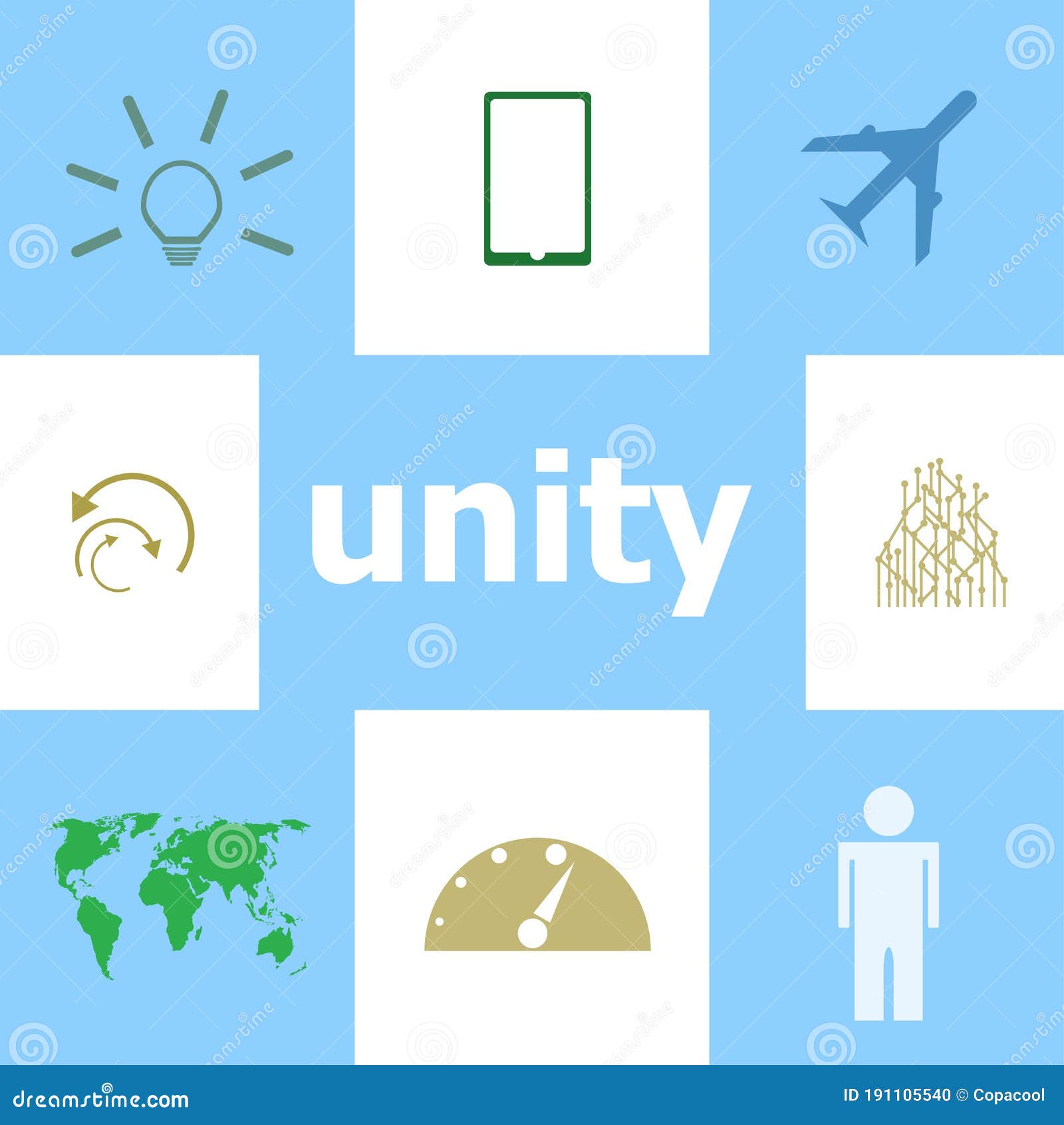 Text Unity. Social Concept . Infographic Elements Stock Illustration ...