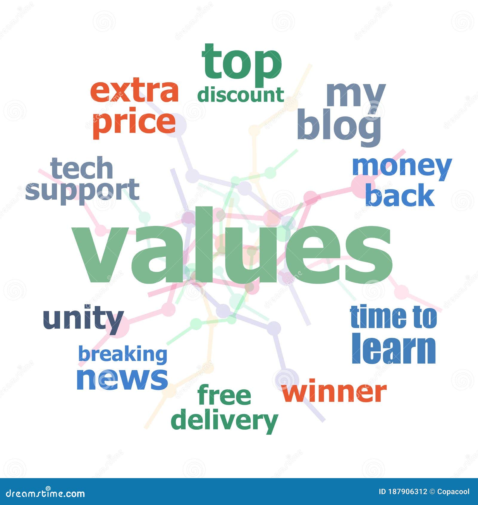 Text Values. Business Concept. Values Word Stock Photo - Image of ...