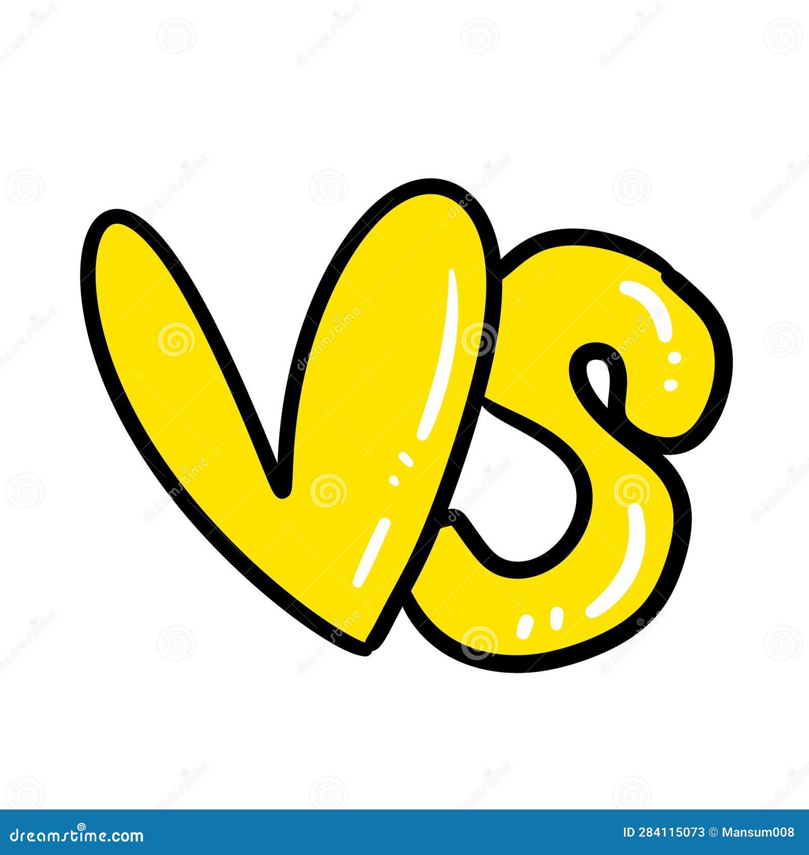 Text Versus Vs, Battle Illustration Stock Illustration - Illustration ...
