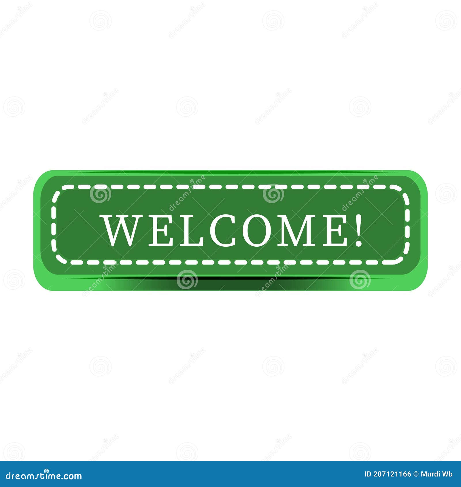 Text Welcome Icon Isolated on Vector Image Stock Vector - Illustration ...
